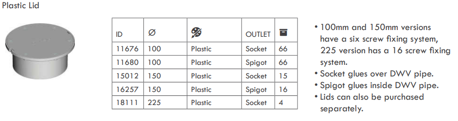 15012 150mm DWV Bolted Trap Screw Female