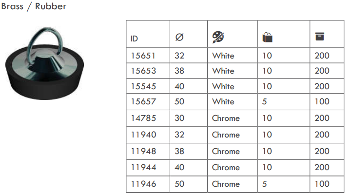 15545 40mm Plug Deluxe White
